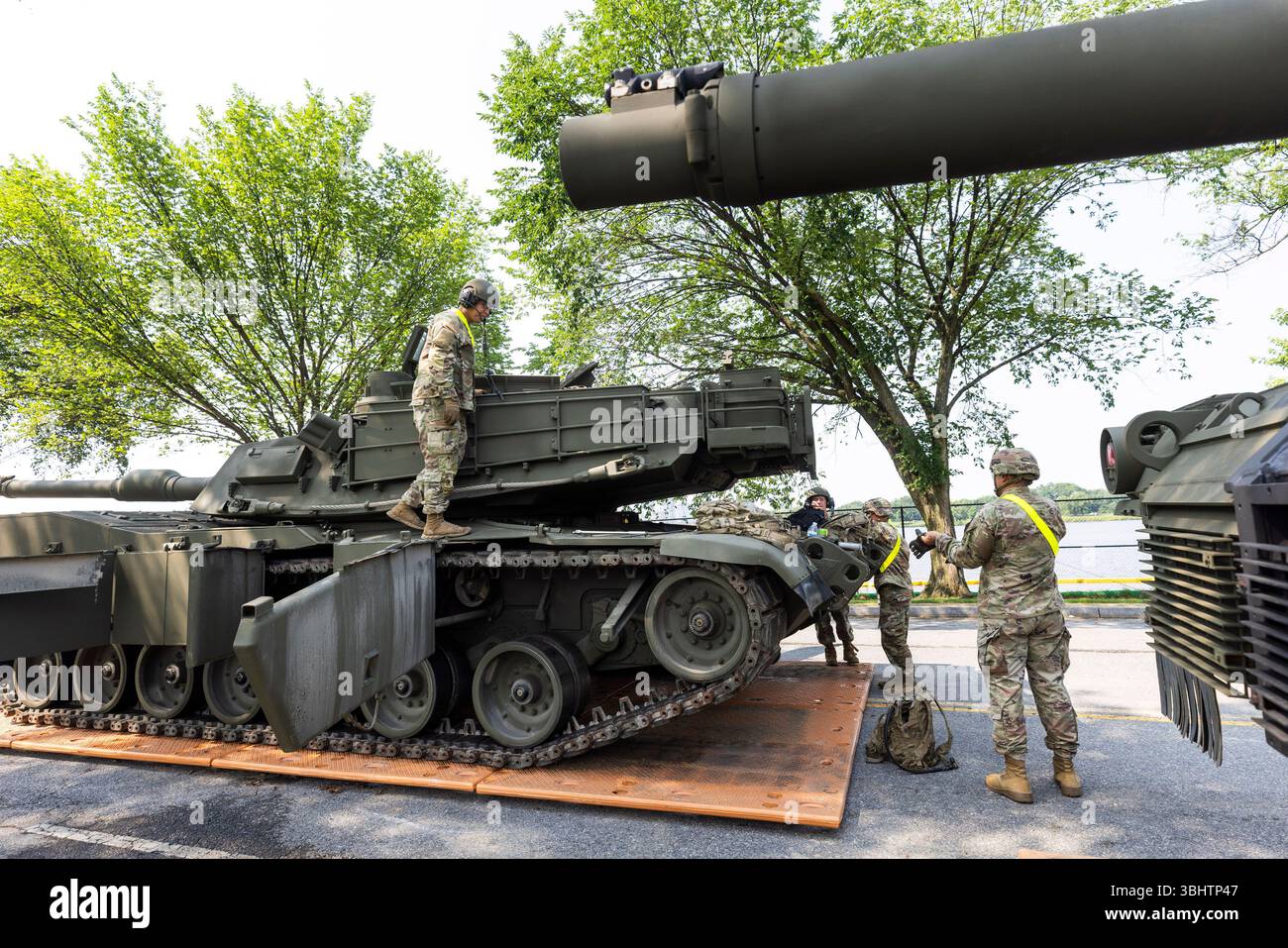 Washington, United States. 11th June, 2025. US soldiers work on an ...