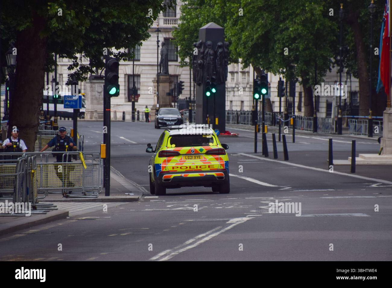 London, UK. 11th June 2025. Police close off Whitehall as they ...