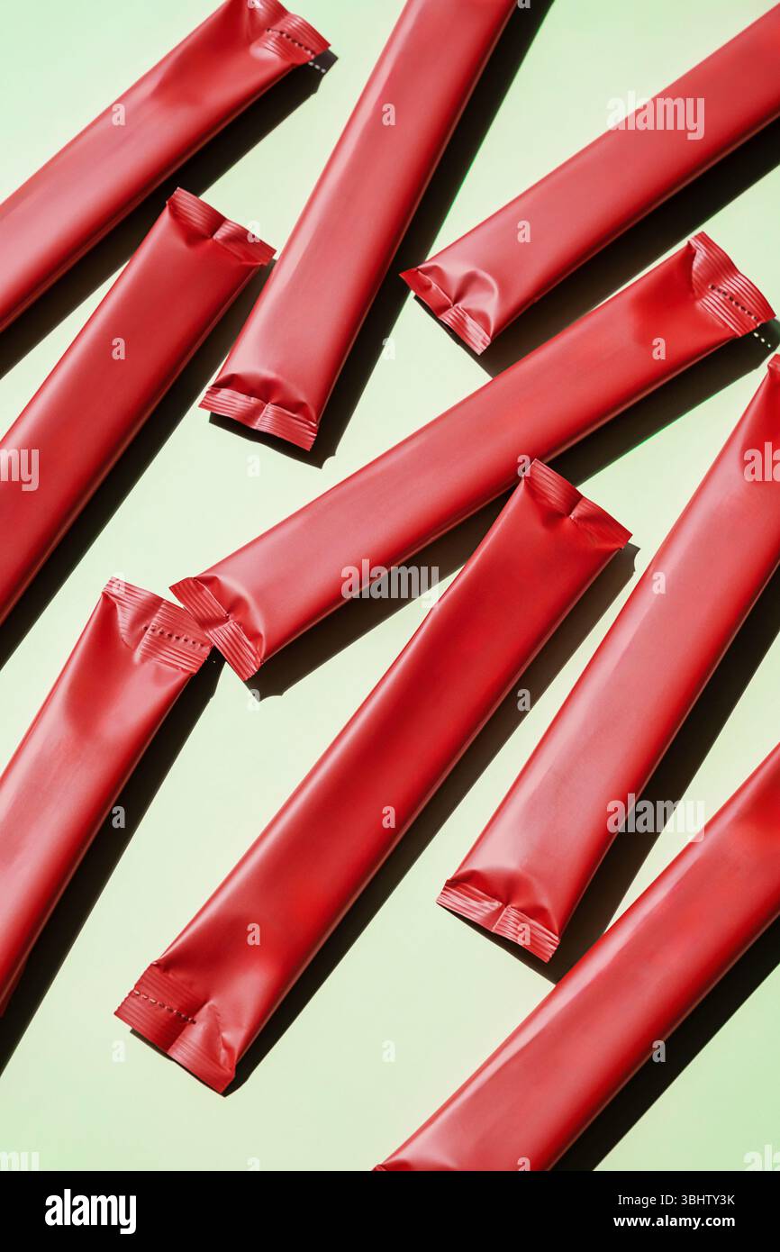 Minimalist Layout Sachet Packs. Drink, Cosmetic or Medical Powder ...