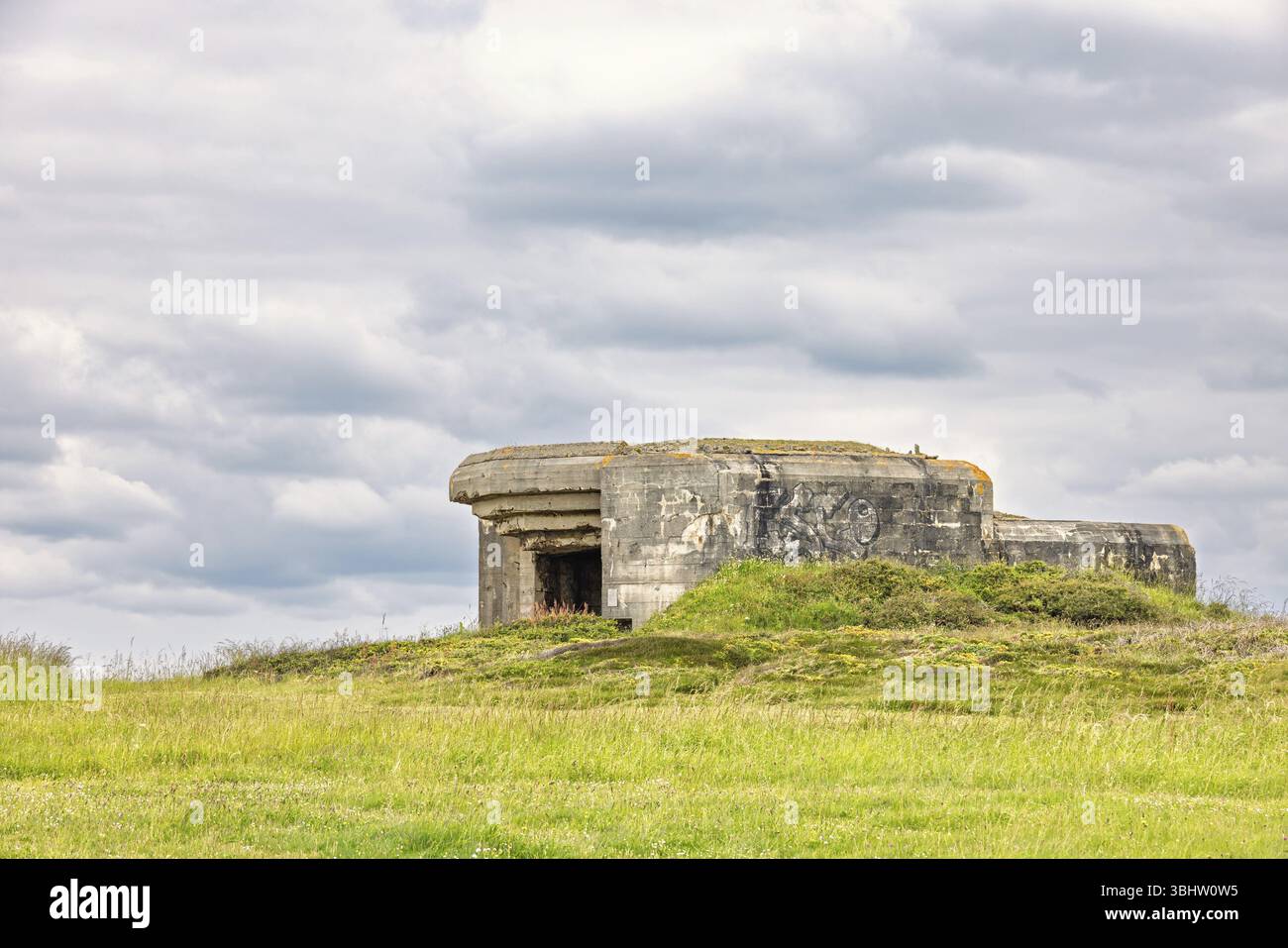 Old world war II bunker on the french coast which was part of the ...