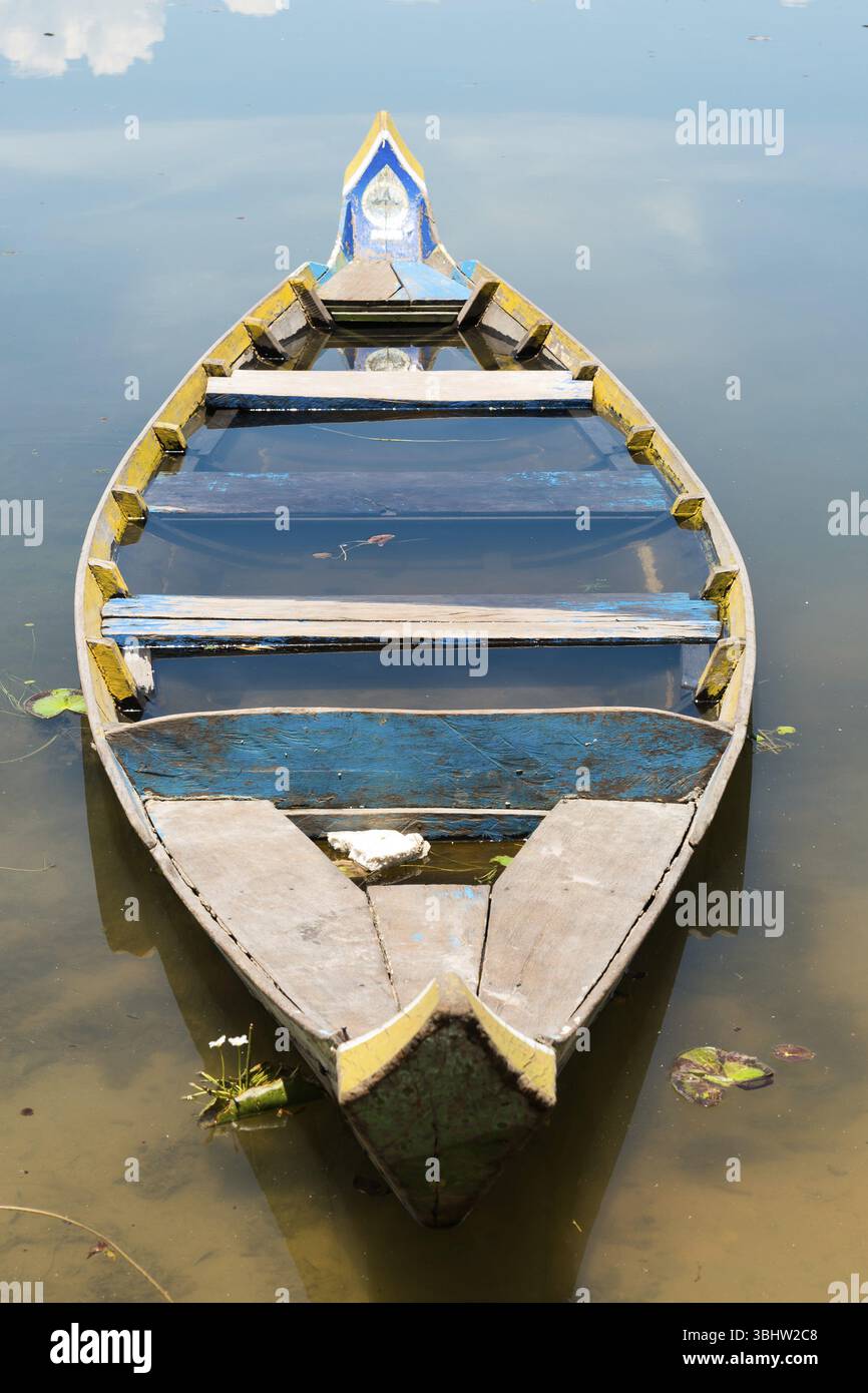 Cambodian boat, barge, ship, fishing boat, sunken, close-up, NOT Stock ...