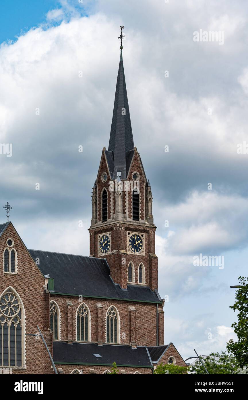 Church at the village center of Strombeek Bever, Flemish Brabant ...