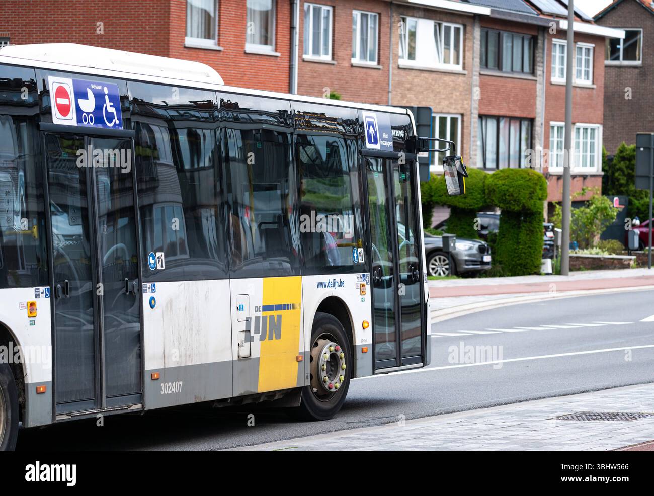 De Lijn Flemish Region bus in Strombeek Bever, Flanders, Belgium 8 June ...