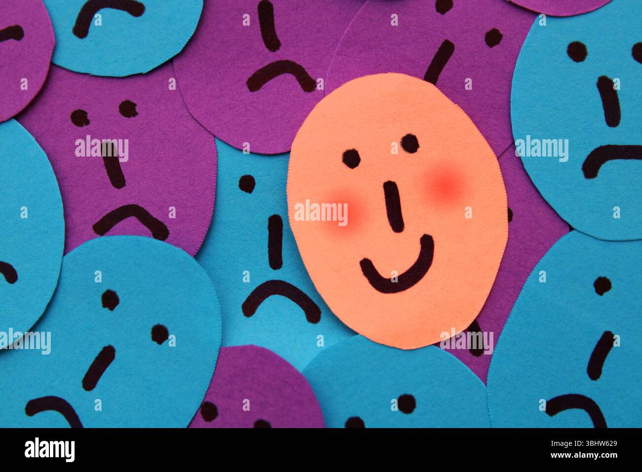 Happy face sad face hi-res stock photography and images - Alamy
