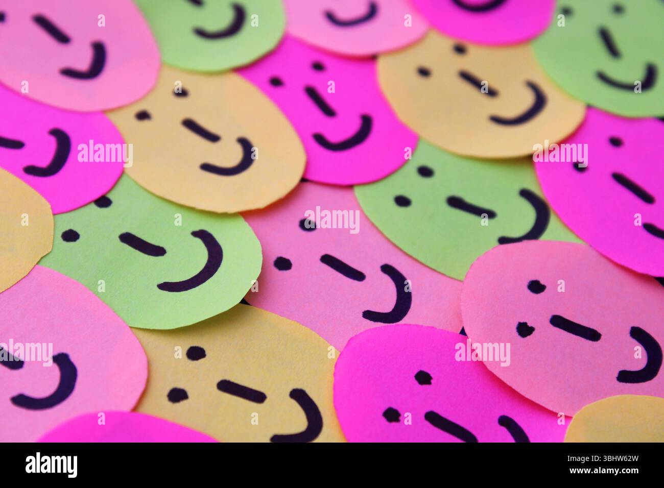 Background full of happy faces Stock Photo - Alamy
