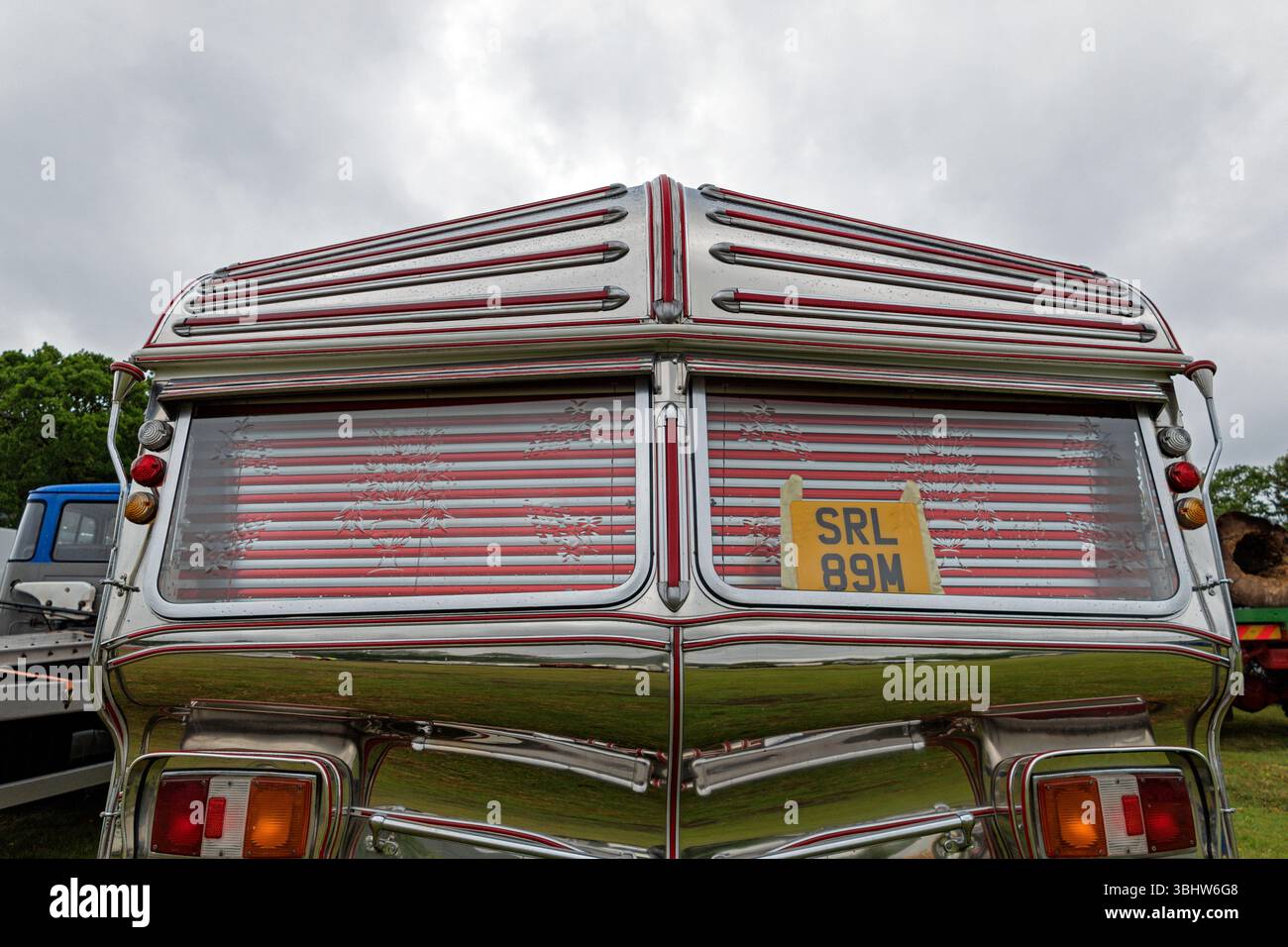 Modern chrome Gypsy caravan. Chipping Steam Fair 2025 Stock Photo - Alamy
