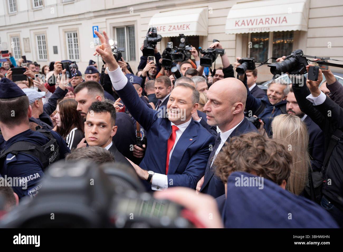 President Elect Karol Nawrocki Greet fans and supporters after hits ...