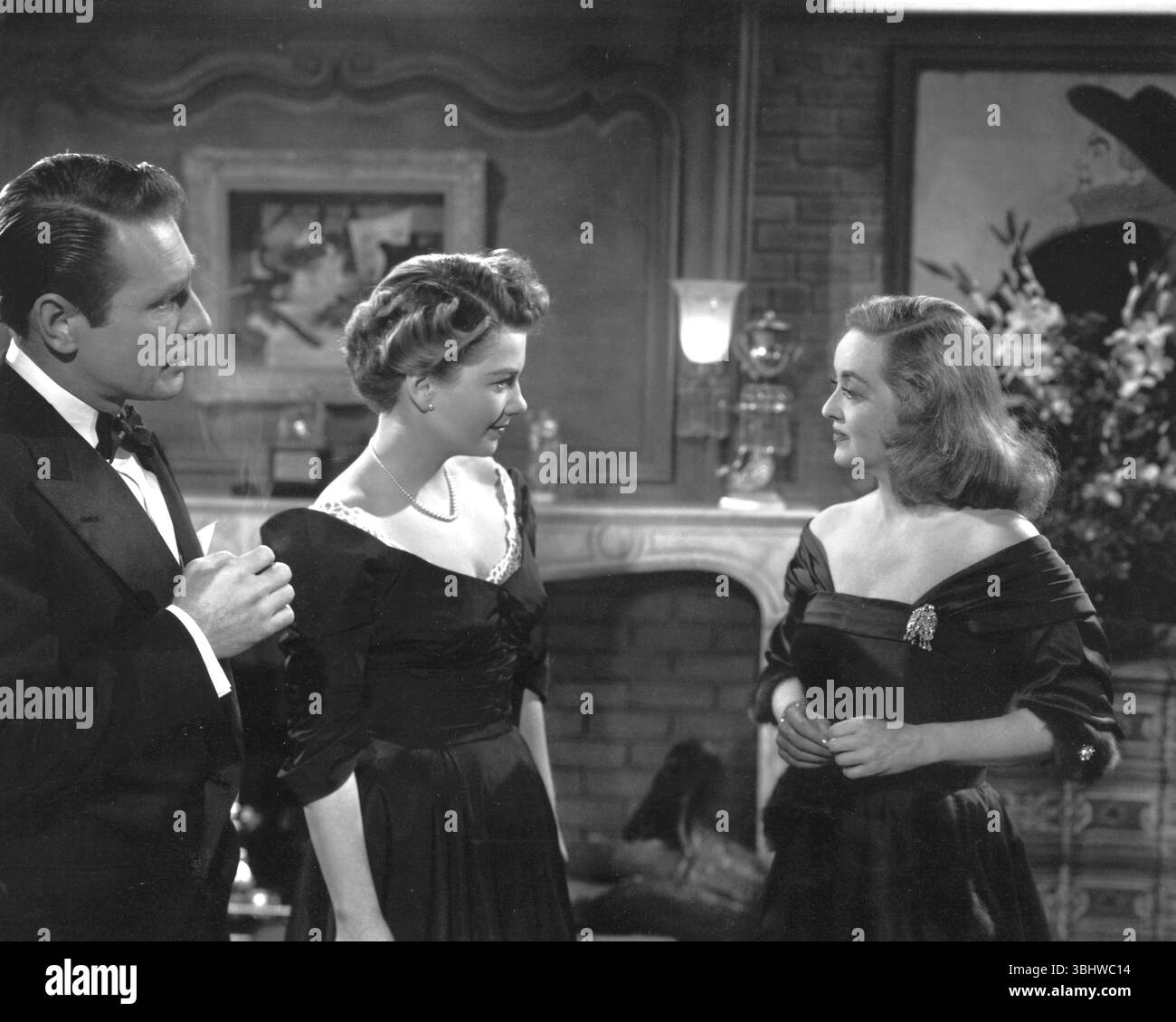 Publicity photo of "All About Eve" Gary Merrill, Anne Baxter and Bette ...