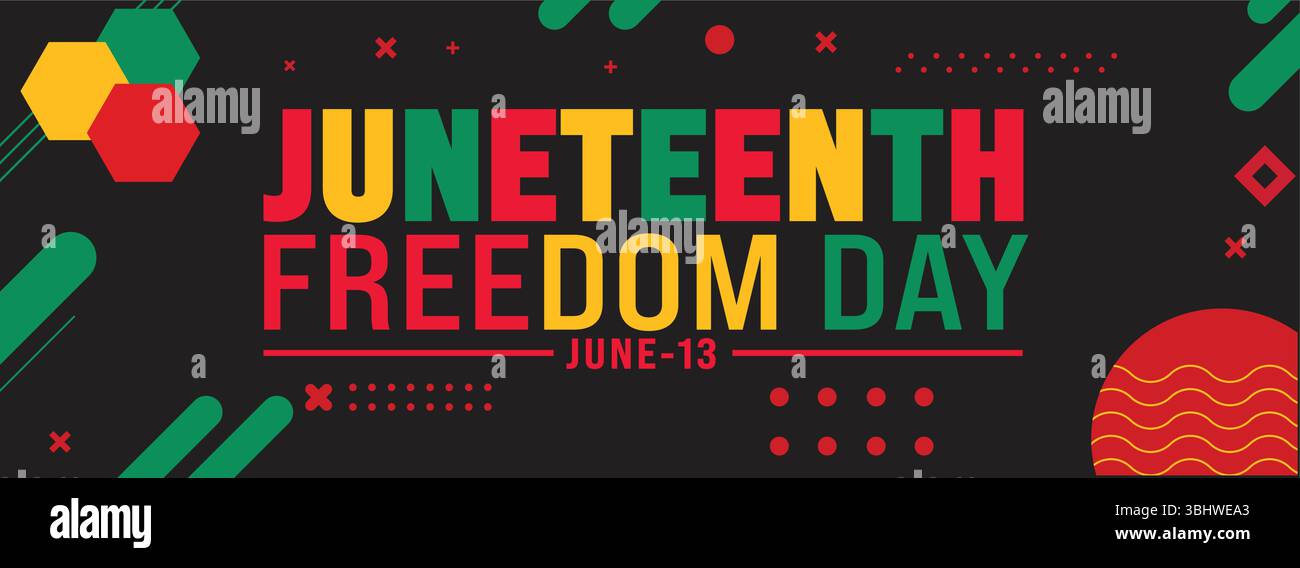 Juneteenth Freedom Day Banner - Vibrant Pan-African Celebration Design ...