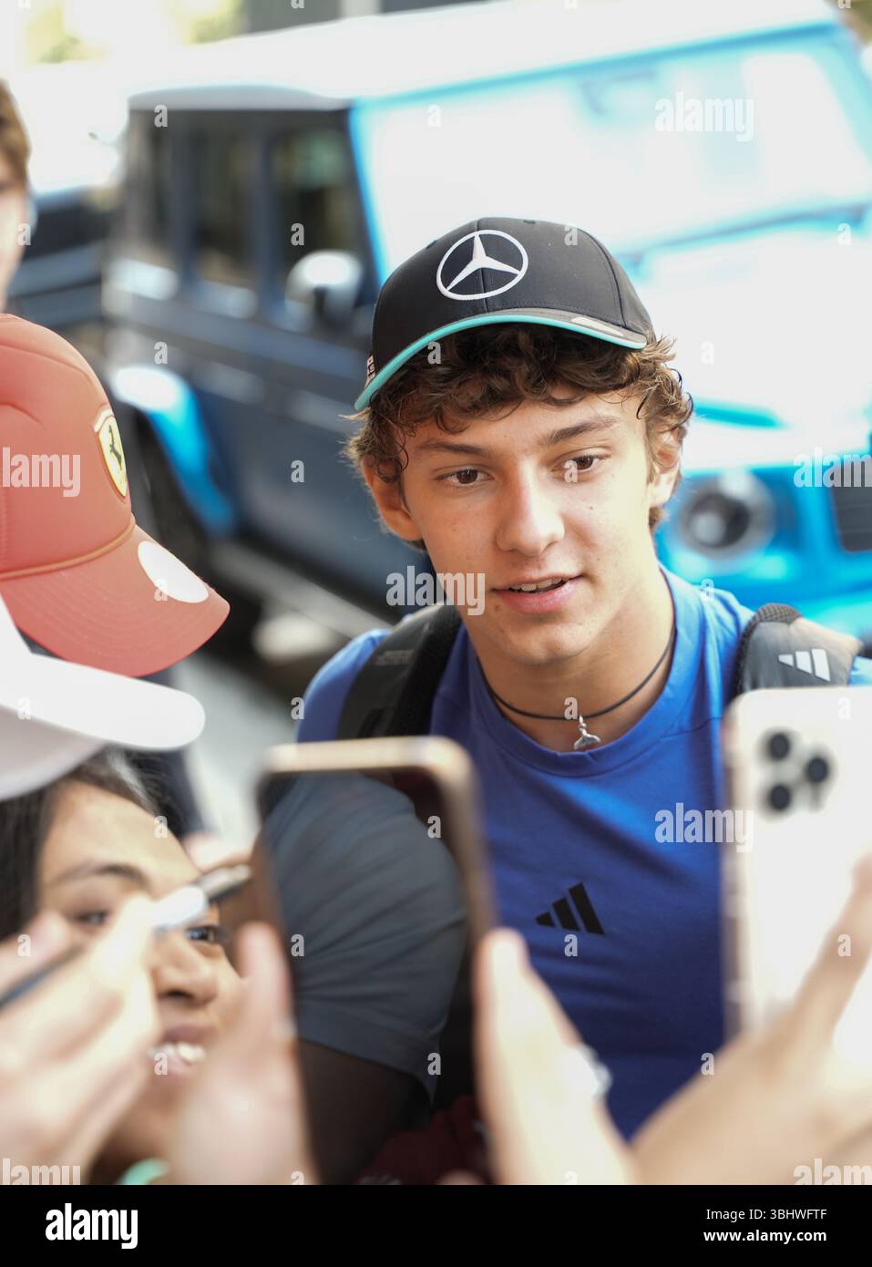 Montreal, Quebec, Canada – June 11, 2025: Mercedes junior driver Kimi Antonelli is seen ...