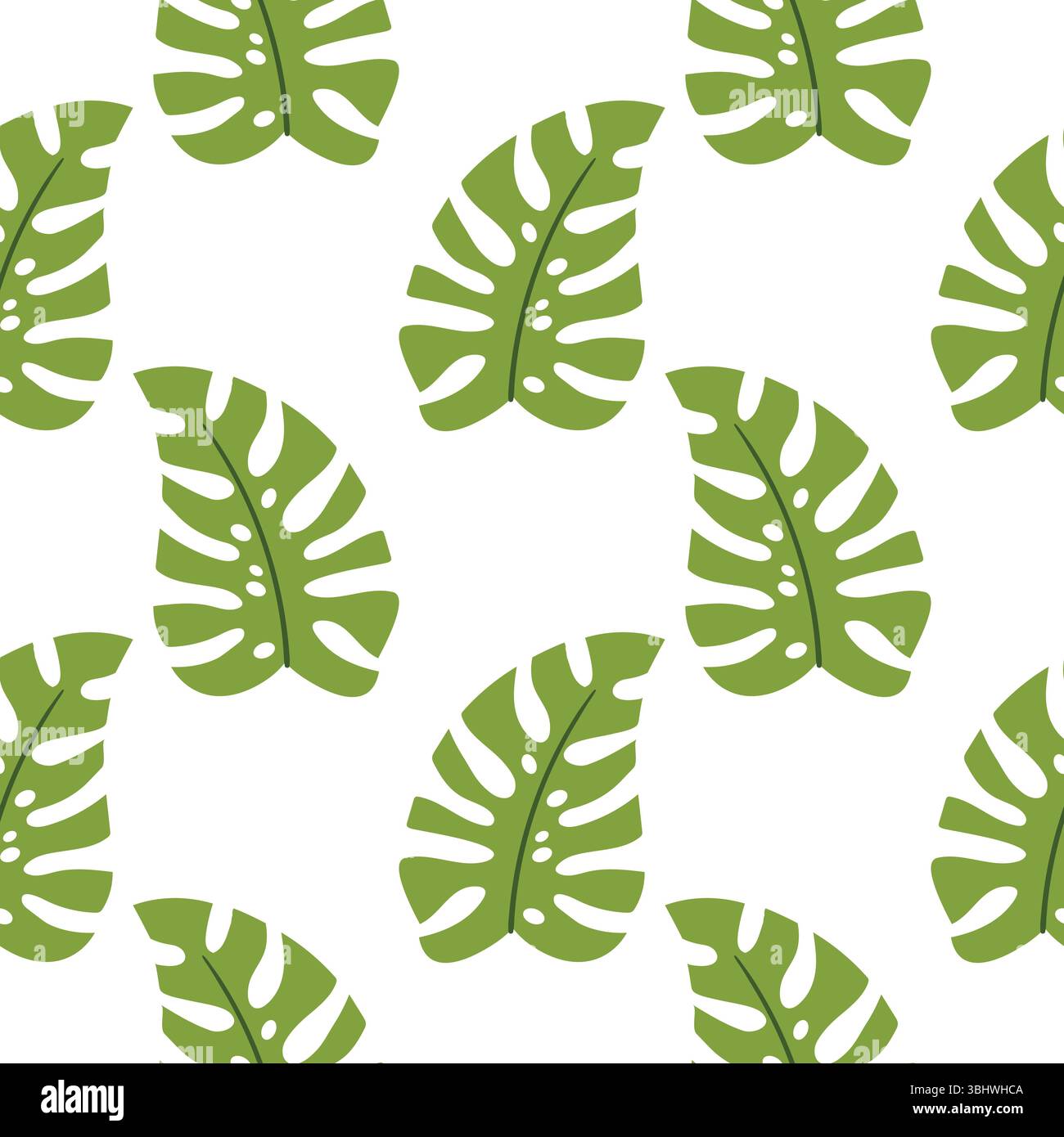 Monstera leaf flat cartoon Stock Vector Images - Alamy