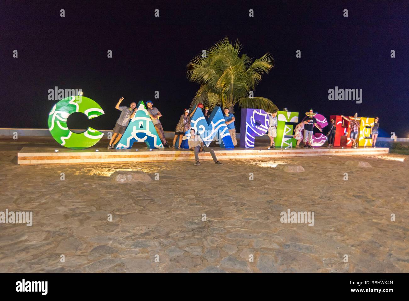 Campeche sign. Campeche City, Campeche, Mexico Stock Photo - Alamy