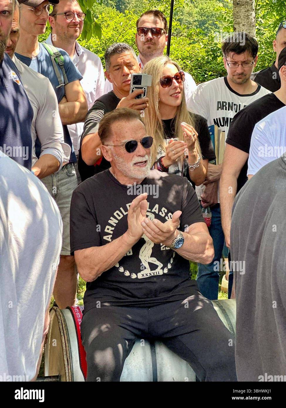 Arnold Schwarzenegger bei erstem Arnolds Pump Club Meetup in Thal bei ...