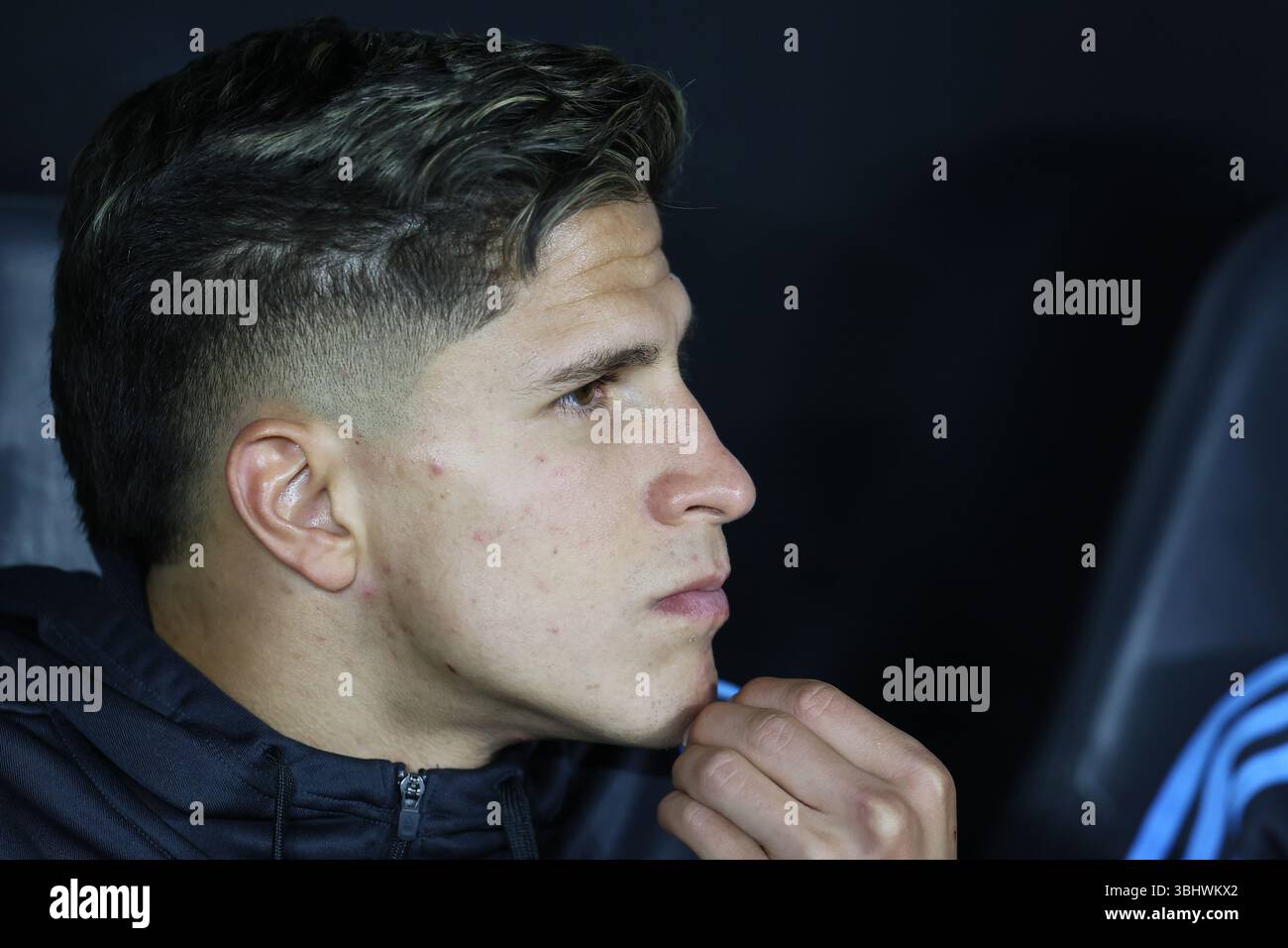 Argentina's national team forward Giuliano Simeone is seen before the ...