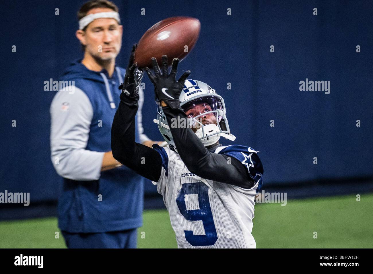 Dallas Cowboys' KaVontae Turpin catches the football during practice at ...
