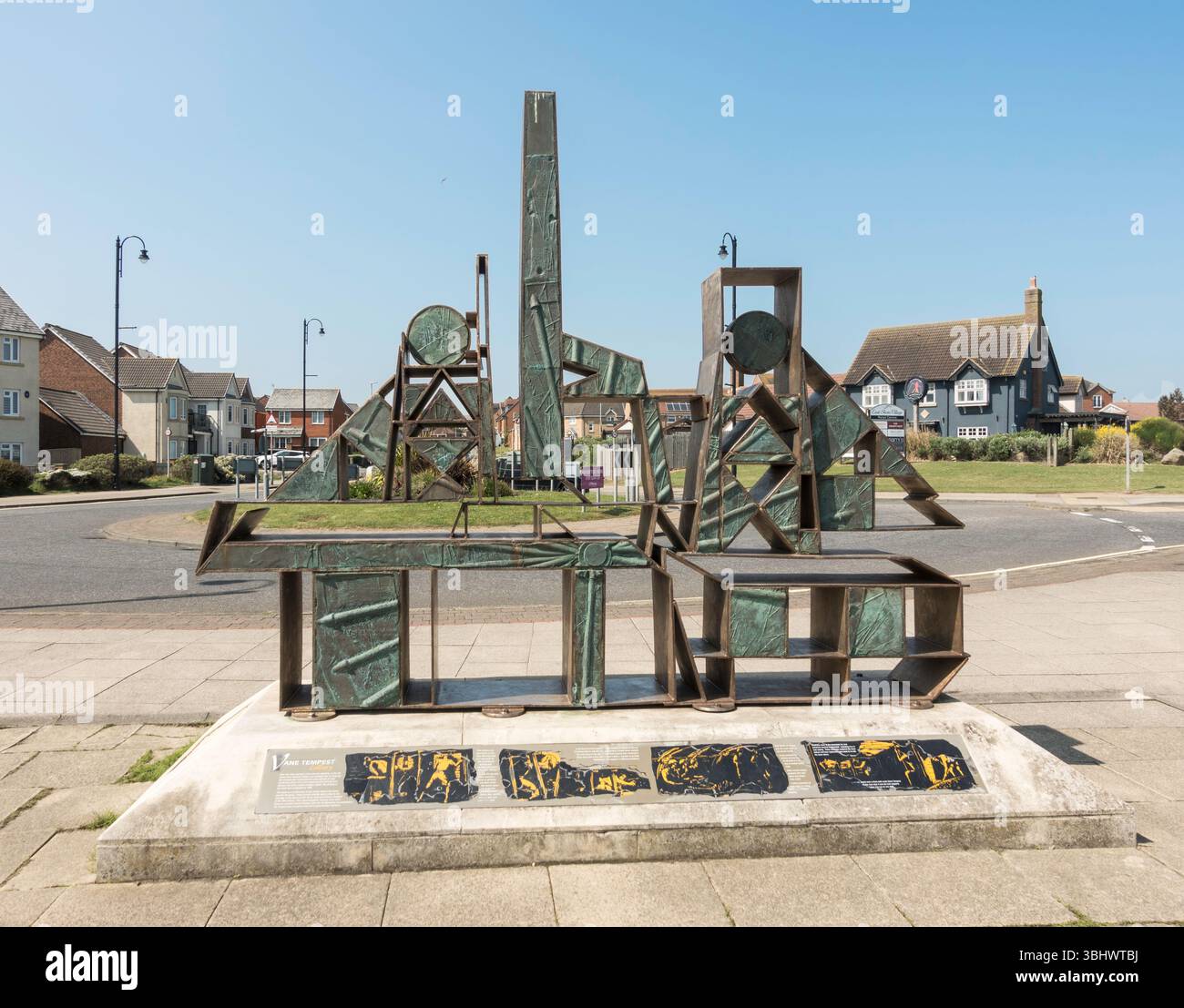 Vane Tempest Sculpture by artist Michael Johnson outlines the buildings ...