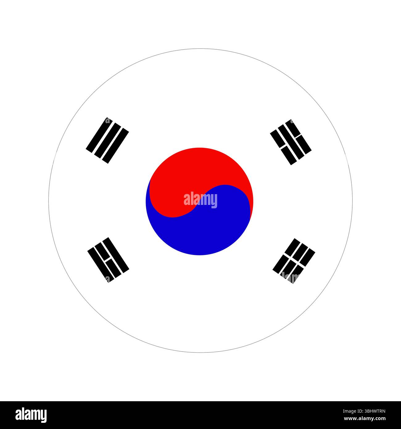 South Korea flag icon isolated vector illustration Stock Vector Image ...