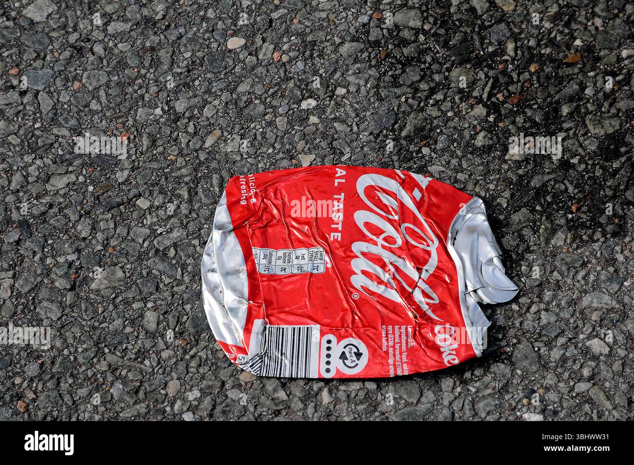 Copenhagen/ DenmarK/11 june 2025/ Coca cola can liter on road in ...