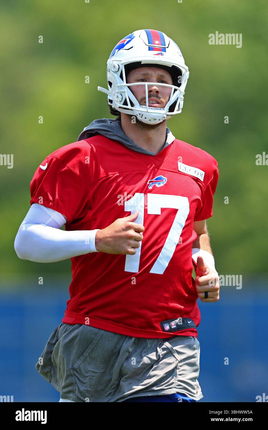 Buffalo Bills quarterback Josh Allen (17) runs during NFL football ...