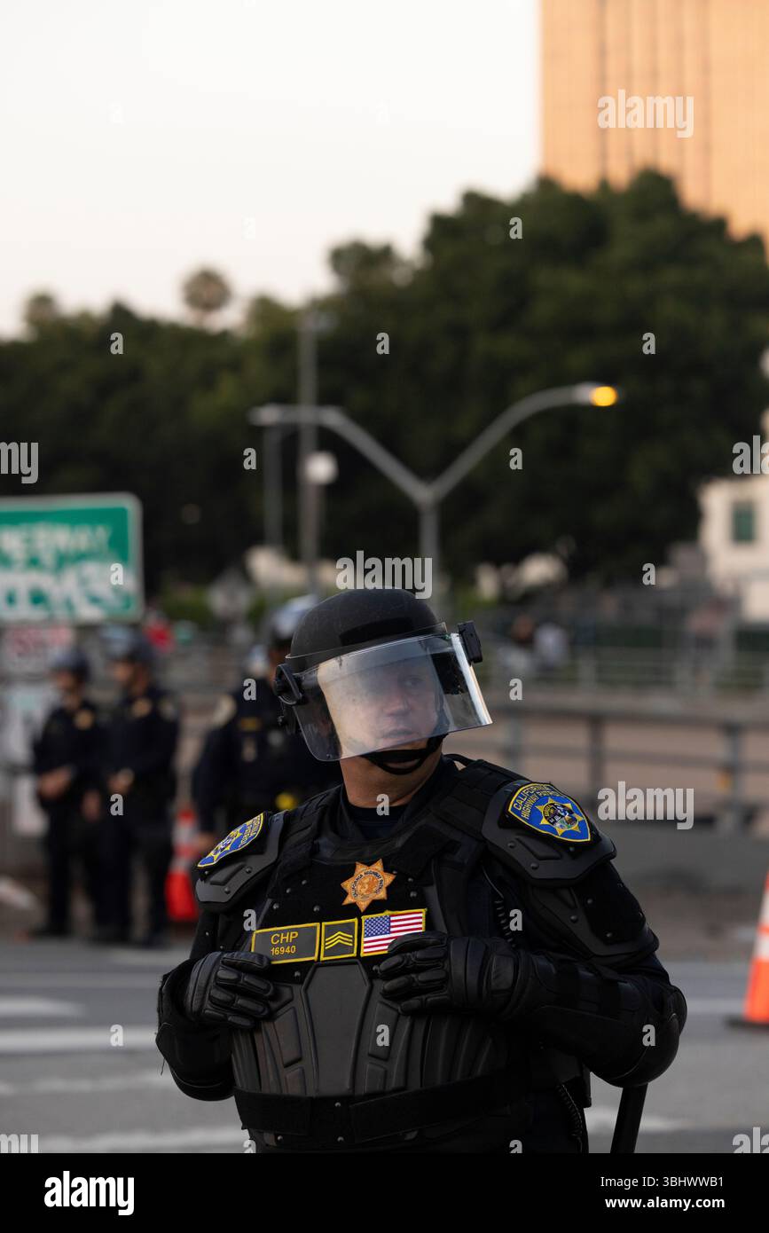 Los Angeles, California, USA - June 10, 2025: California Highway Patrol ...