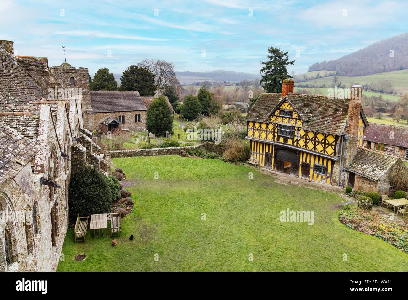 Stokesay Castle Shropshire, 13th century fortified manor house with ...