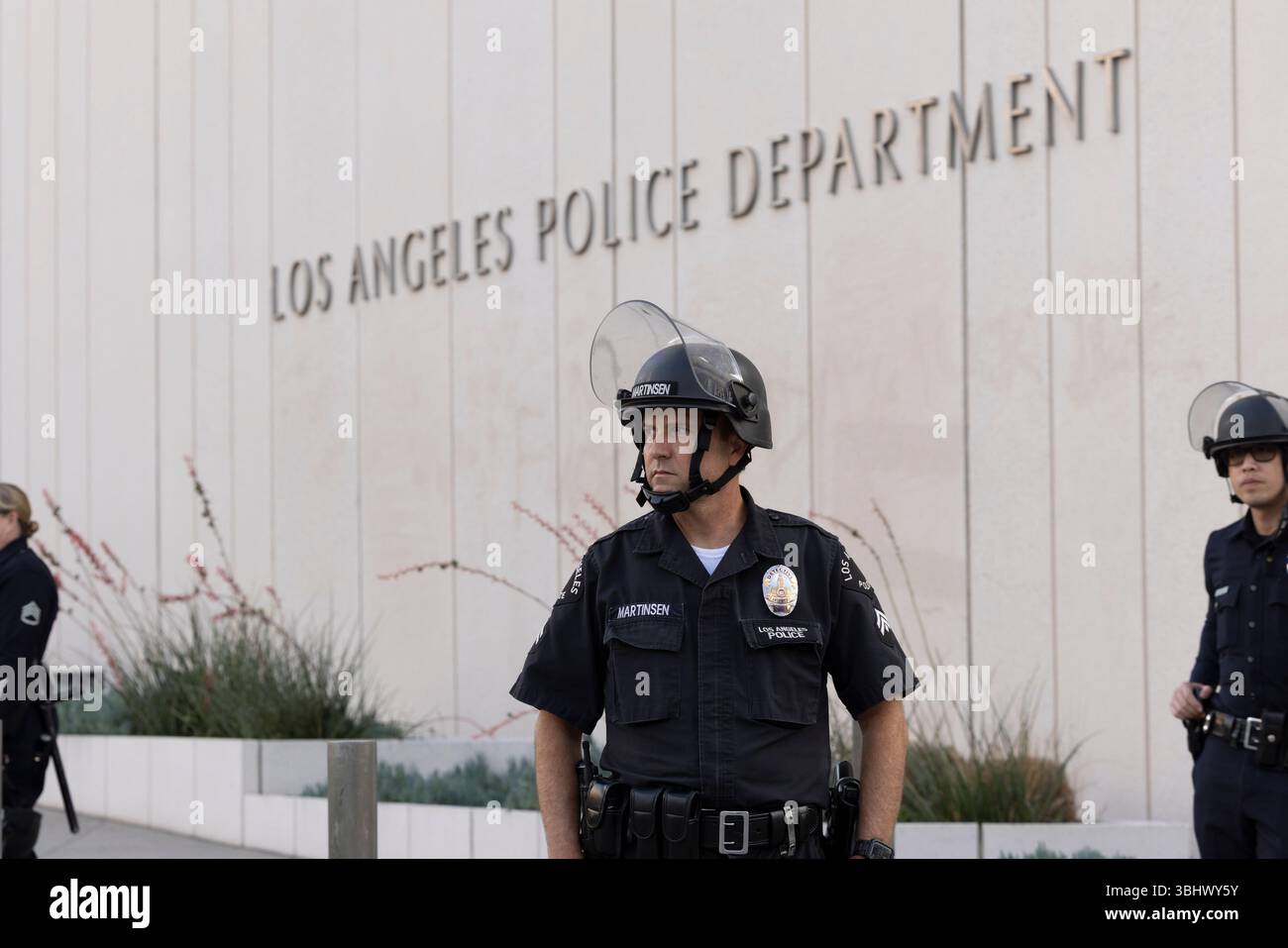 Los Angeles, California, USA - June 10, 2025: Los Angeles Police ...