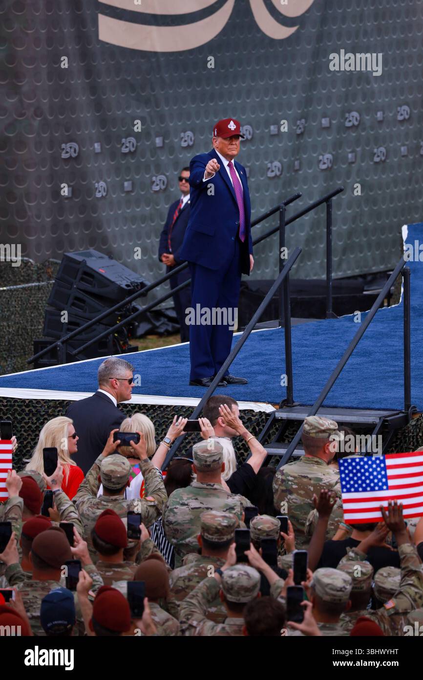 Fort Bragg, United States of America. 10 June, 2025. U.S. President ...