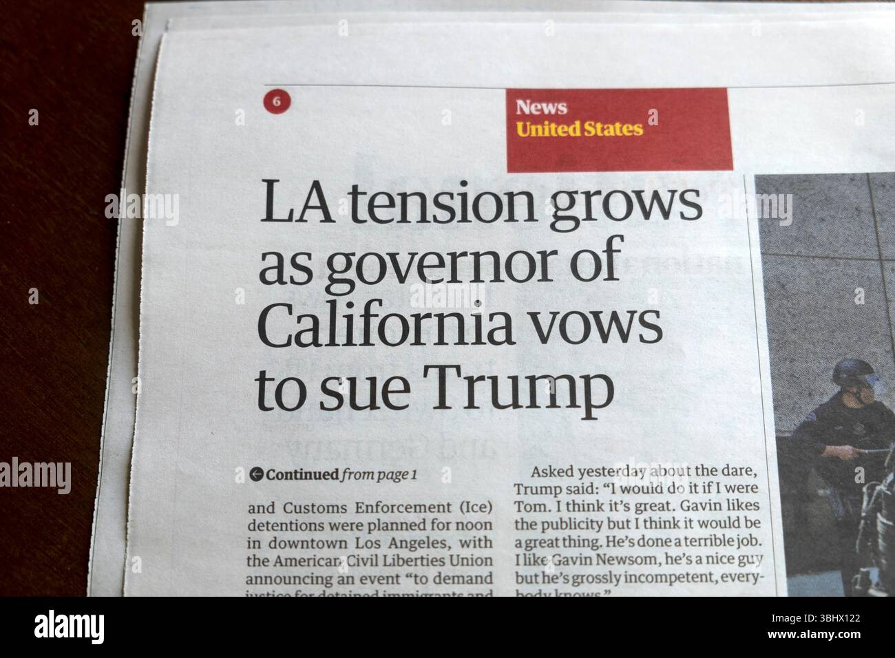 Los Angeles US 'LA tension grows as governor of California (Gavin ...