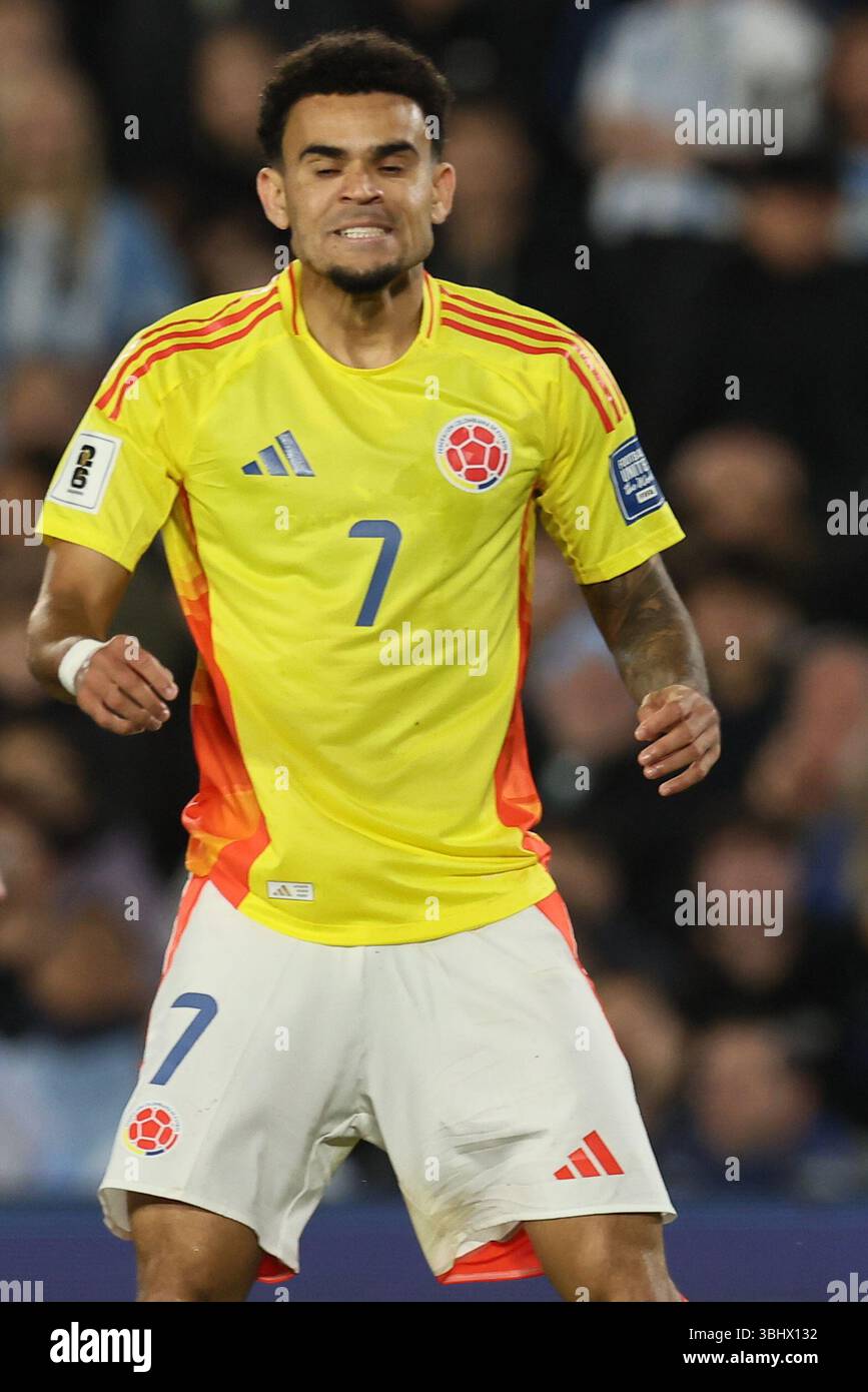 Colombia's national team forward Luis Diaz gestures during the South ...