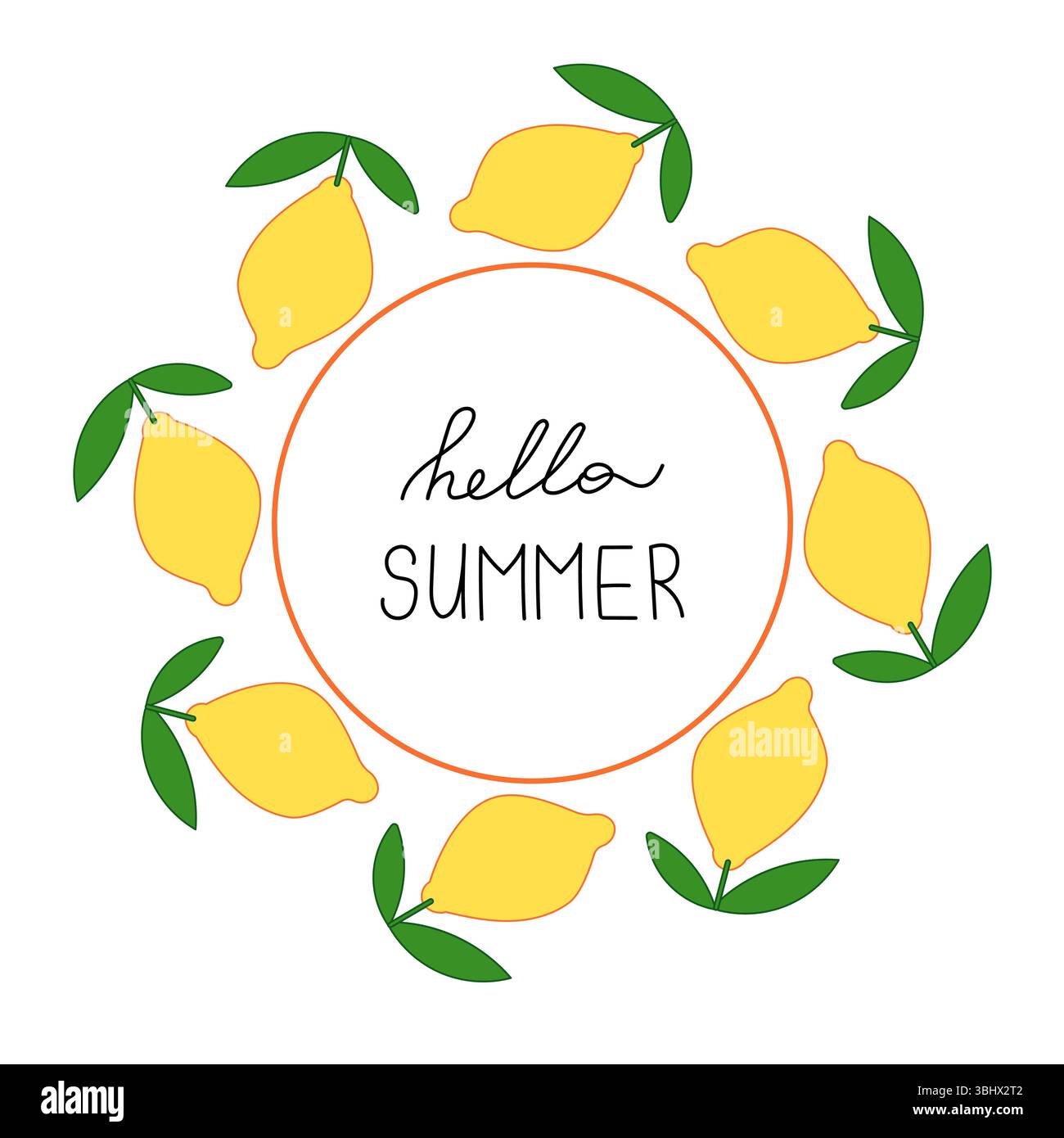 Fruits in round frame Cut Out Stock Images & Pictures - Alamy