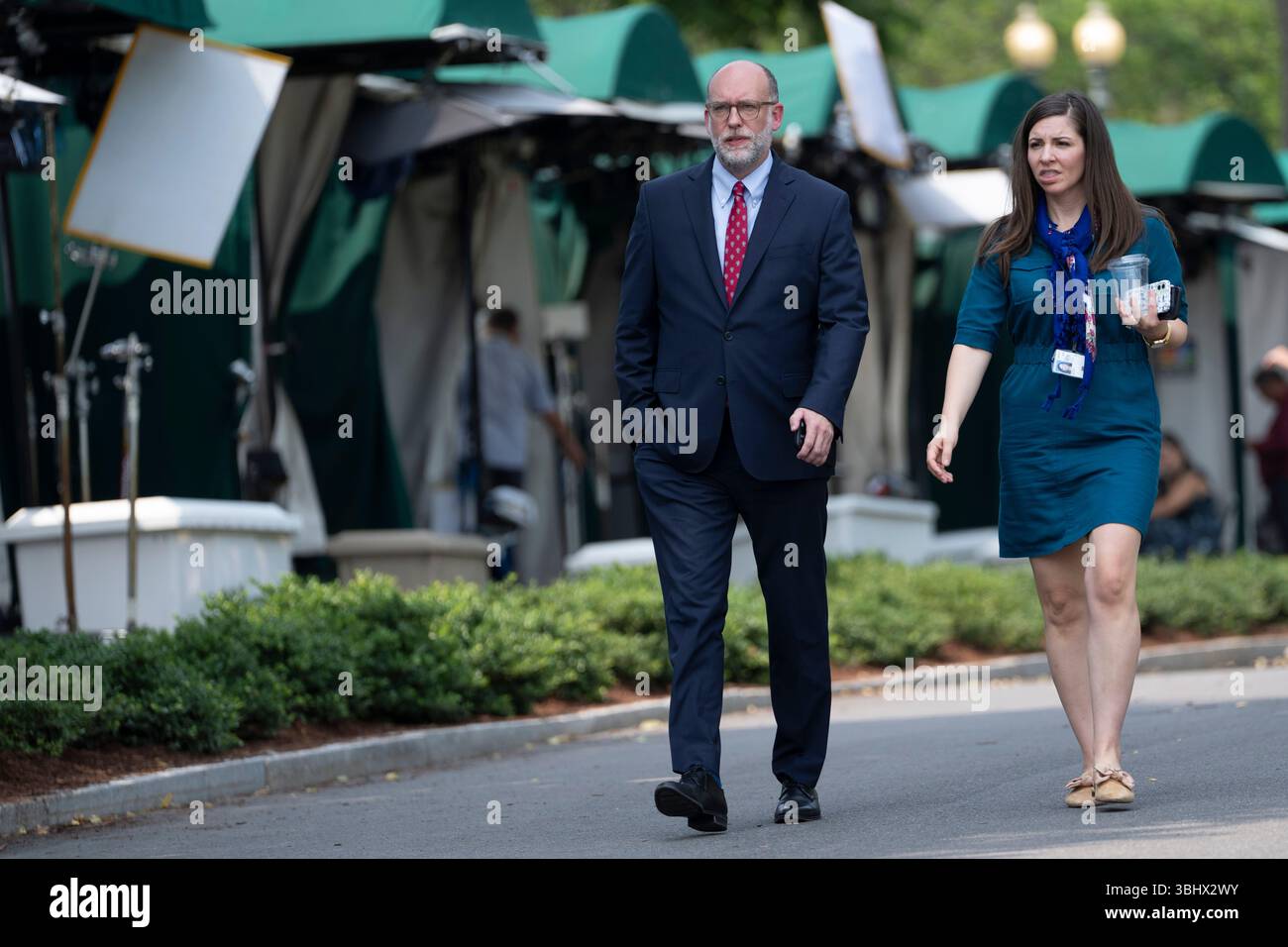 Russell Vought, Director, Office of Management and Budget (OMB) walks ...