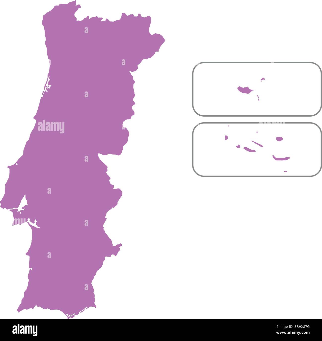 Map of Portugal, sign silhouette. World Map Globe. Vector Illustration ...