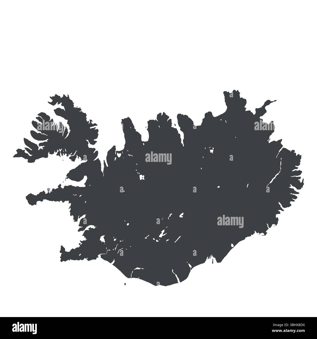 Map of Iceland, sign silhouette. World Map Globe. Vector Illustration ...