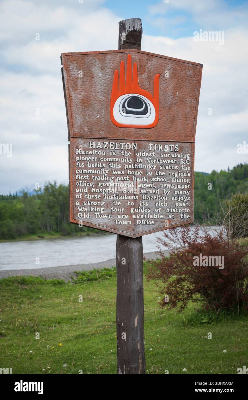 The village of Hazelton British Columbia, Canada. Hazelton is one of ...