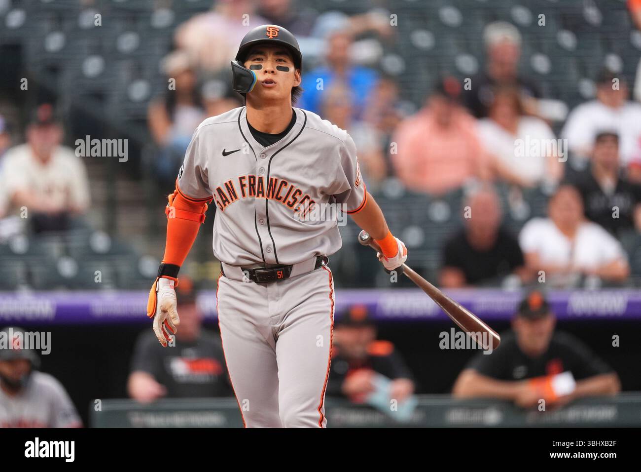 San Francisco Giants center fielder Jung Hoo Lee (51) in the first ...
