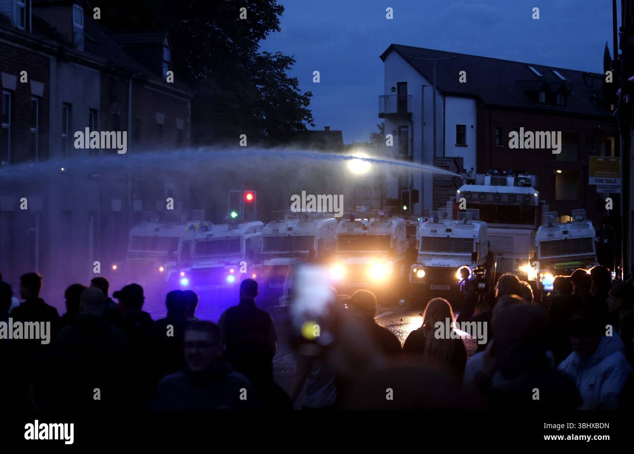 Ballymena, Northern Ireland 11th Jun 2025. Riot police on the streets ...