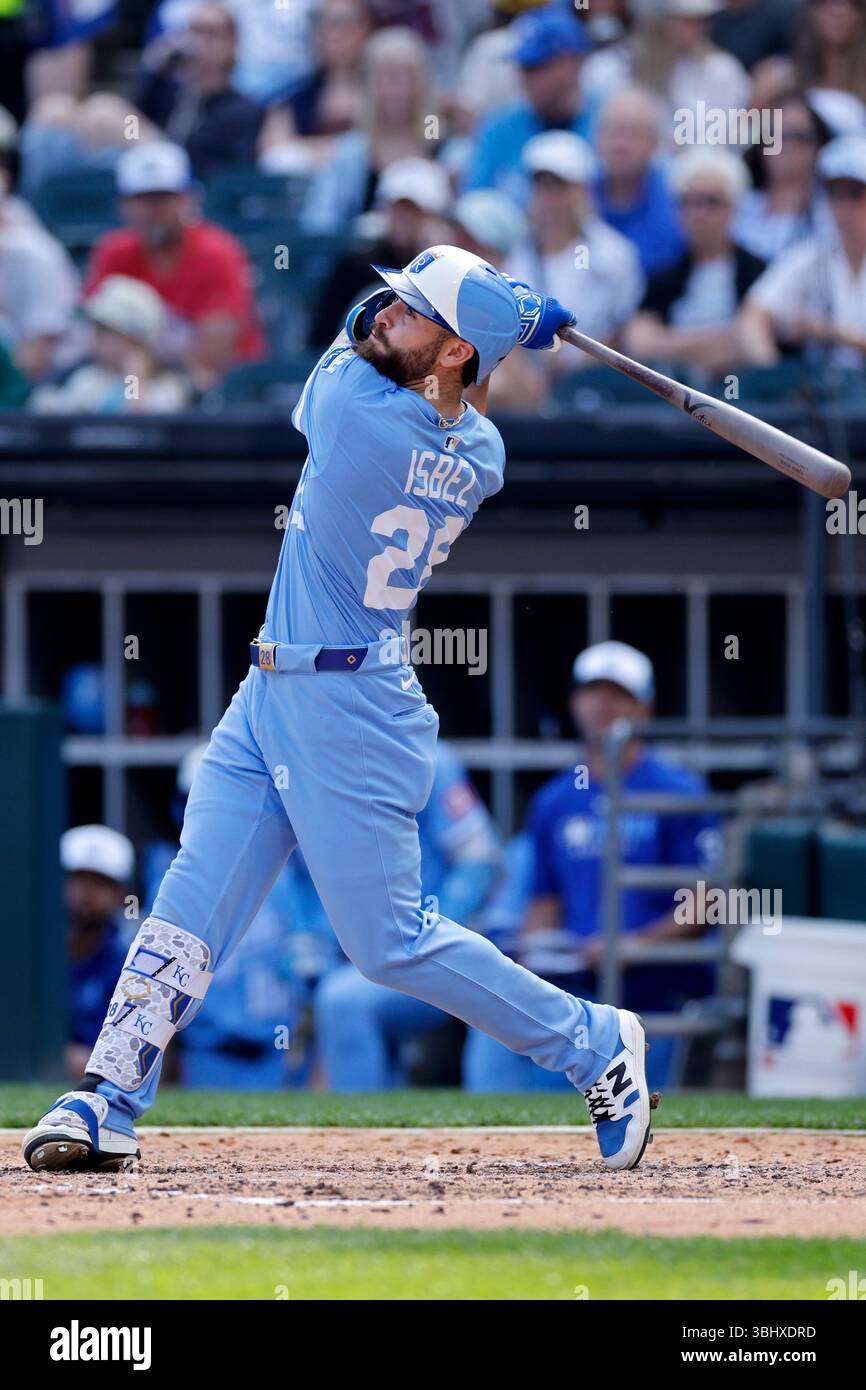 CHICAGO, IL - JUNE 07: Kyle Isbel #28 of the Kansas City Royals bats ...