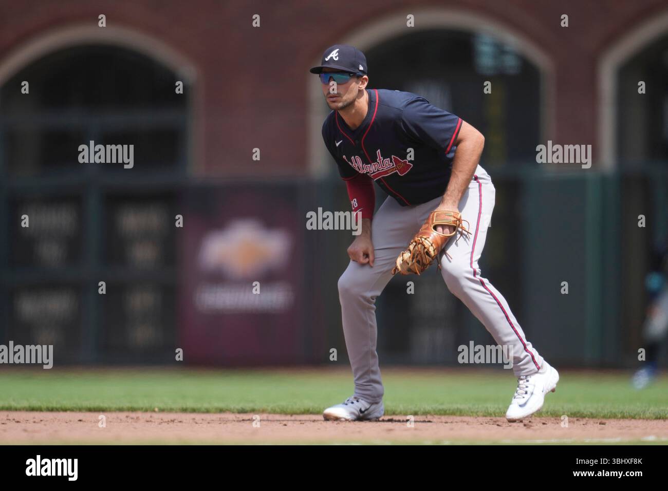 Atlanta Braves first baseman Matt Olson during a baseball game against ...