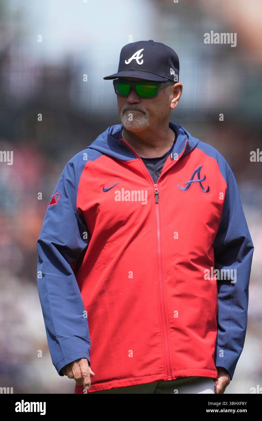 Atlanta Braves manager Brian Snitker during a baseball game against the ...
