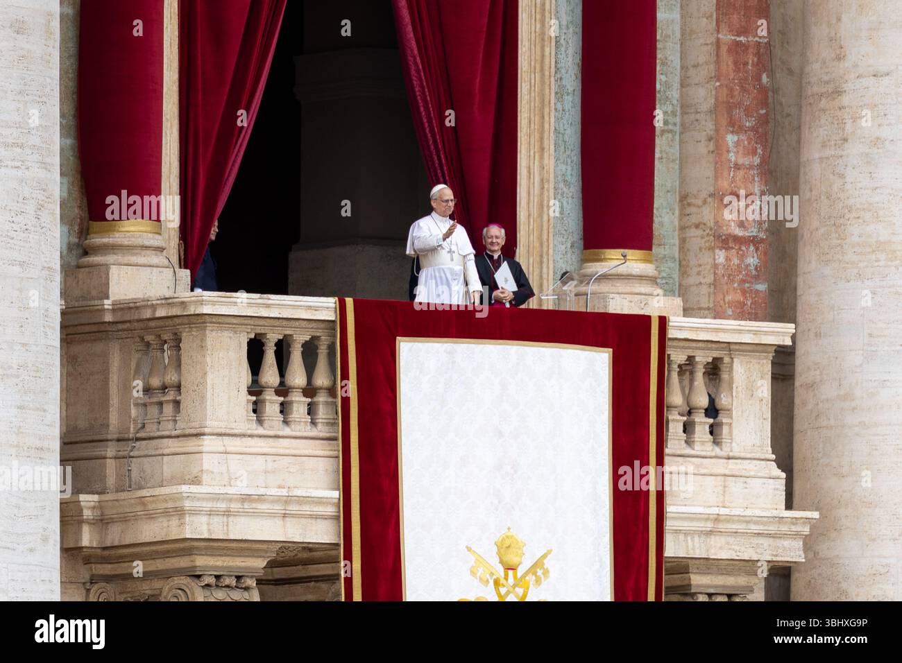 Pope Leo XIV leads Regina Caeli prayer from the Central Loggia of St ...
