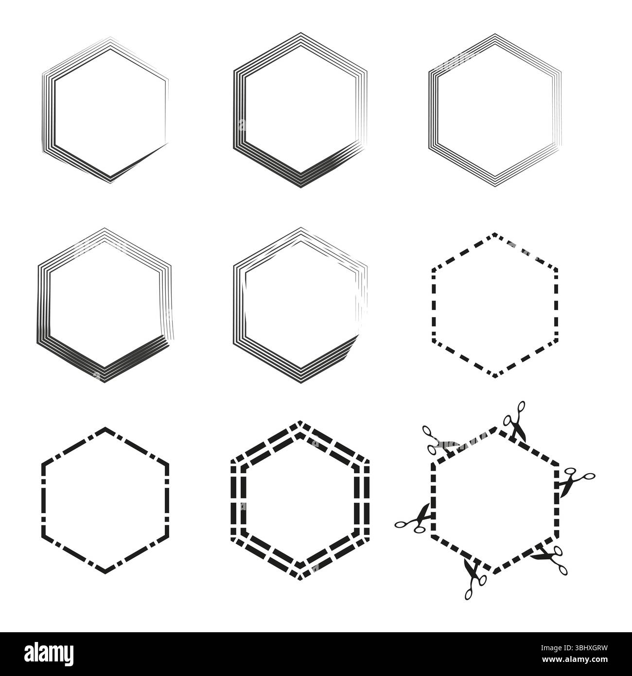 Octagon frame. Geometric border symbol. Arrow accent detail. Vector ...