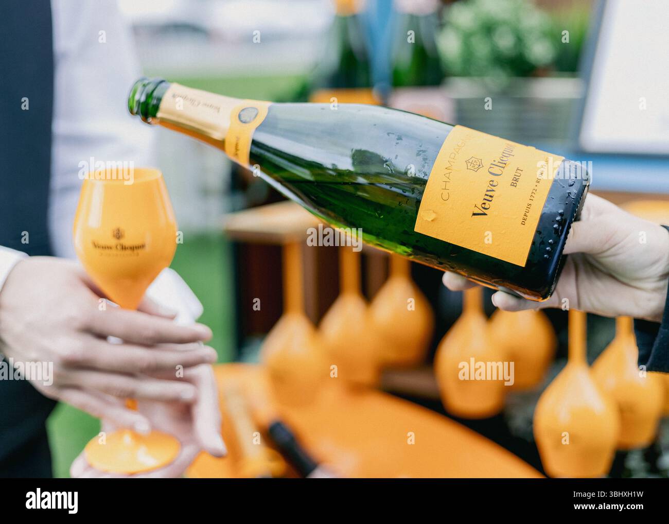 Hospitality champagne at the London Concours classic car show 2025 ...