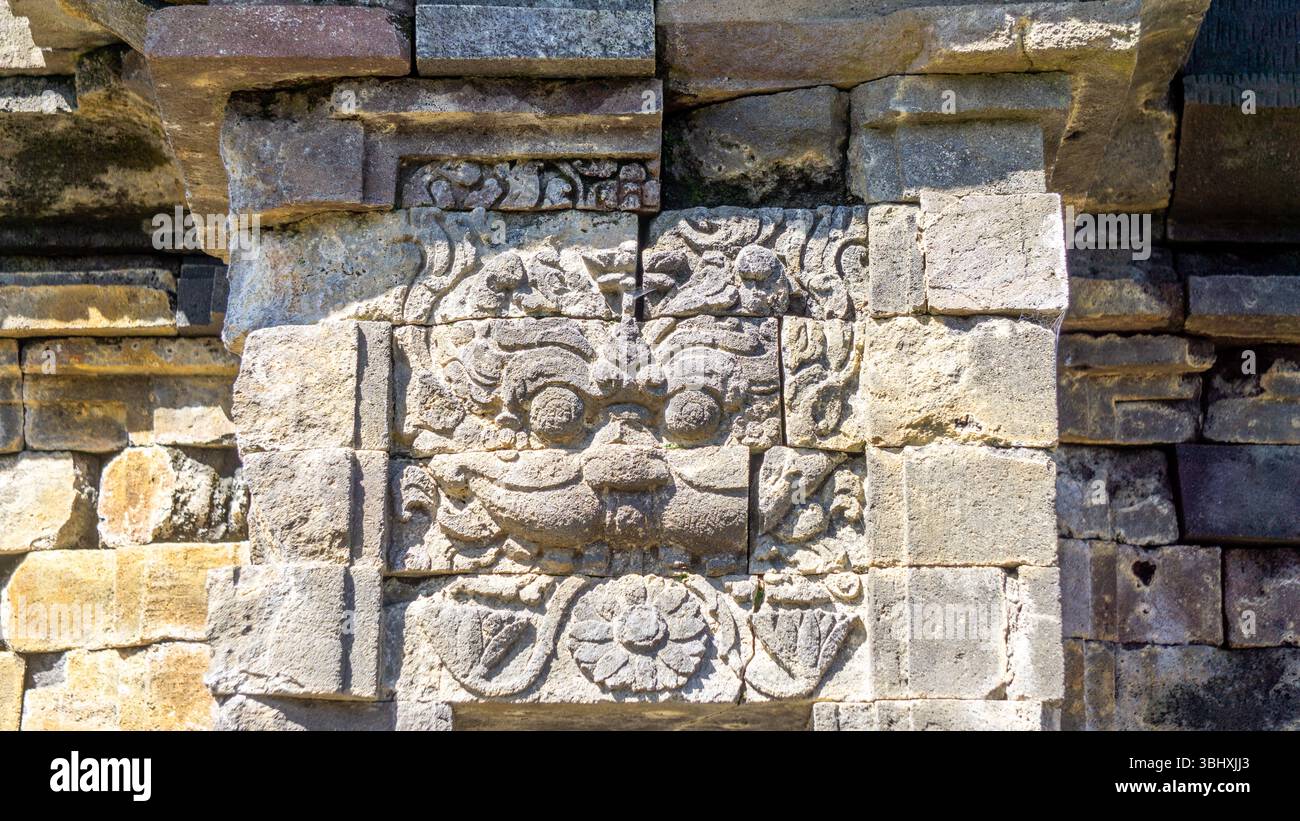 The relief on Arjuna Temple complex in Dieng. (In this complex there ...