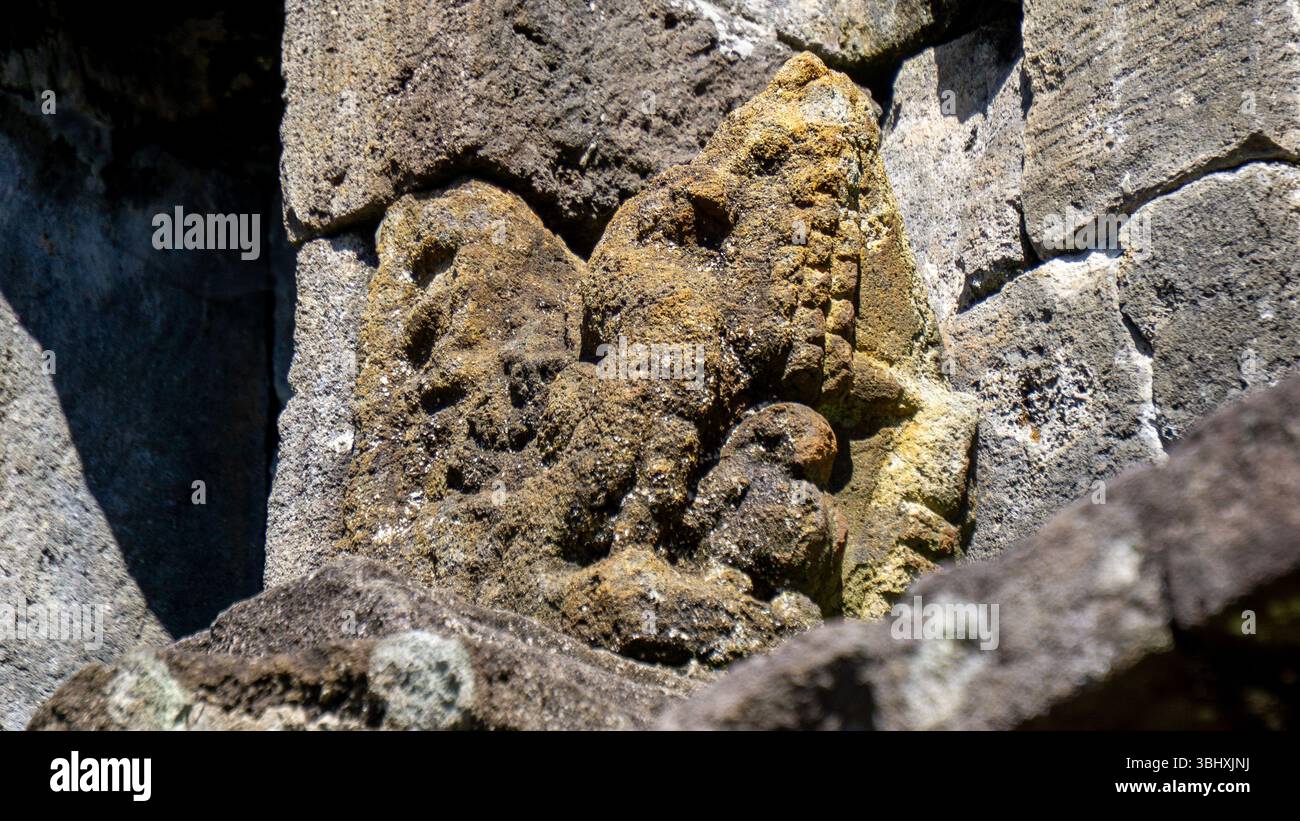 The relief on Arjuna Temple complex in Dieng. (In this complex there ...