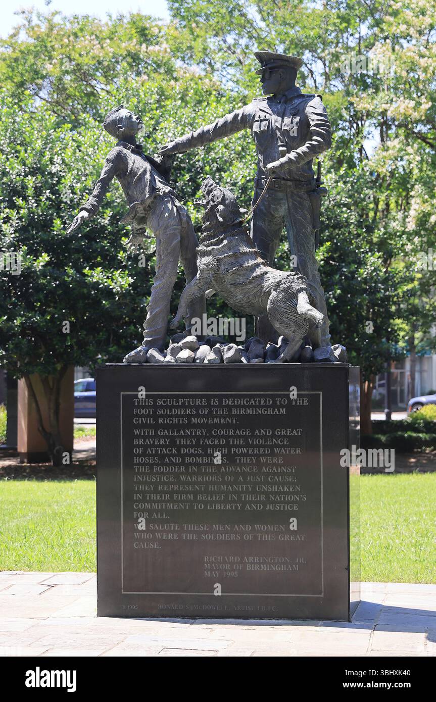 Kelly Ingram Park in Birmingham, Alabama, a public park with ...