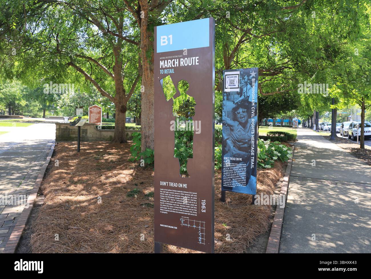 Kelly Ingram Park in Birmingham, Alabama, a public park with ...