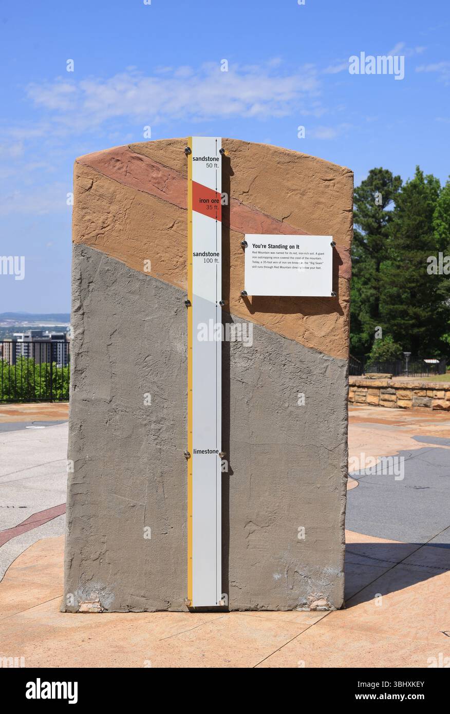 Symbol of Birmingham, the Vulcan, giant, 56 ft high cast iron statue of ...