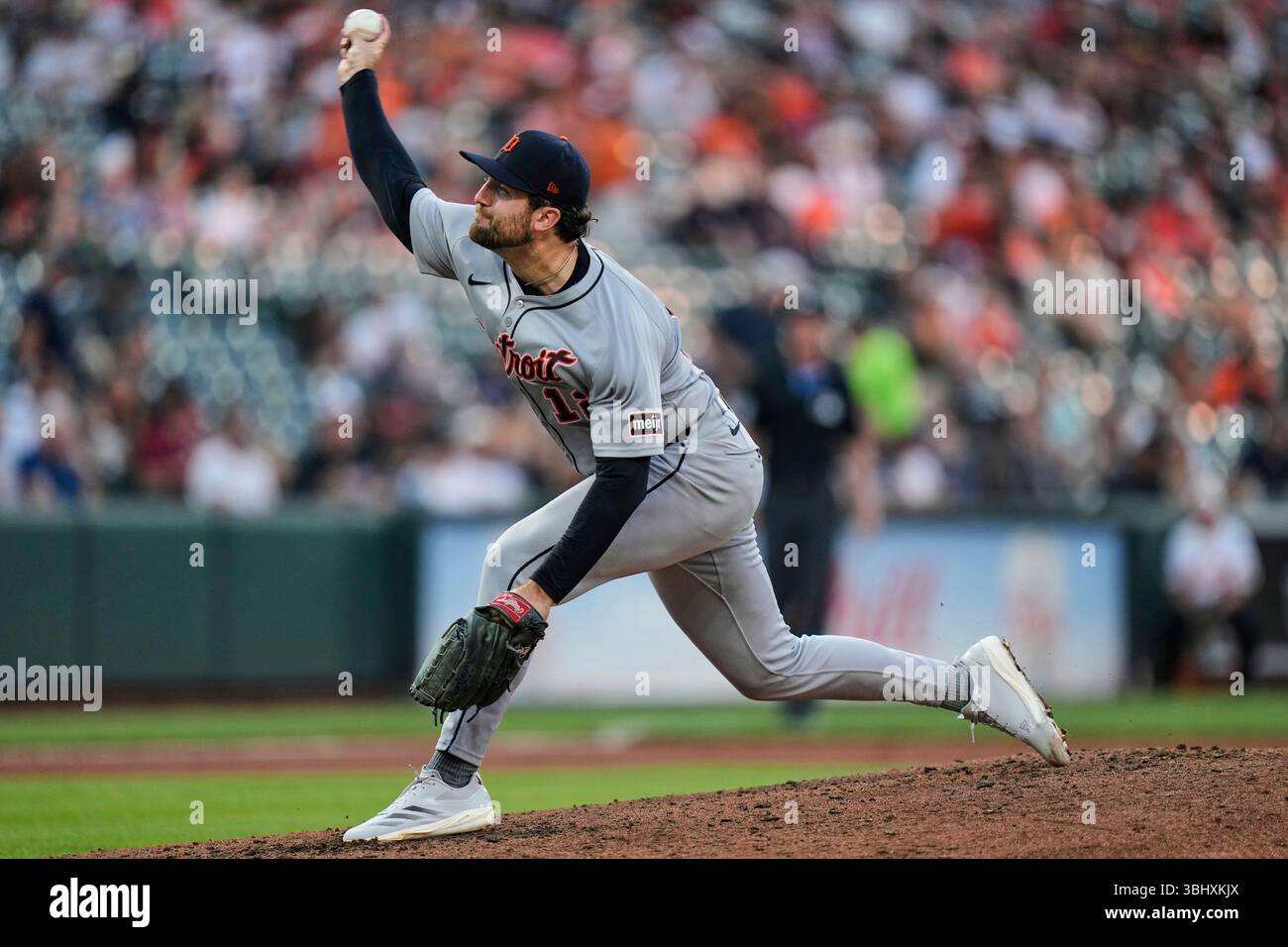 Detroit Tigers starting pitcher Casey Mize delivers during the fourth ...