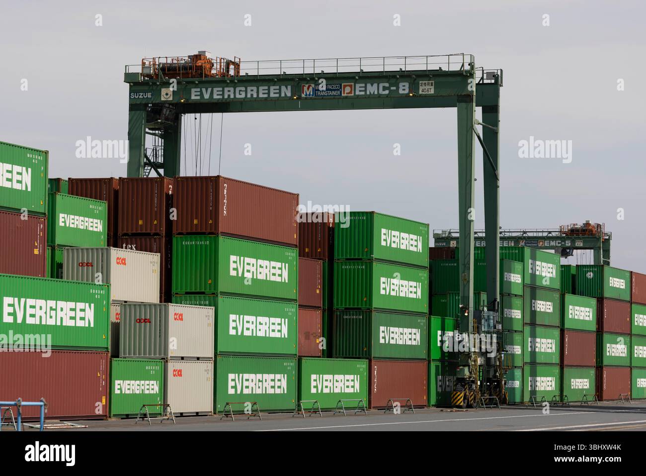 Tokyo, Japan. 14th May, 2025. Shipping containers in Tokyo Bay on May ...