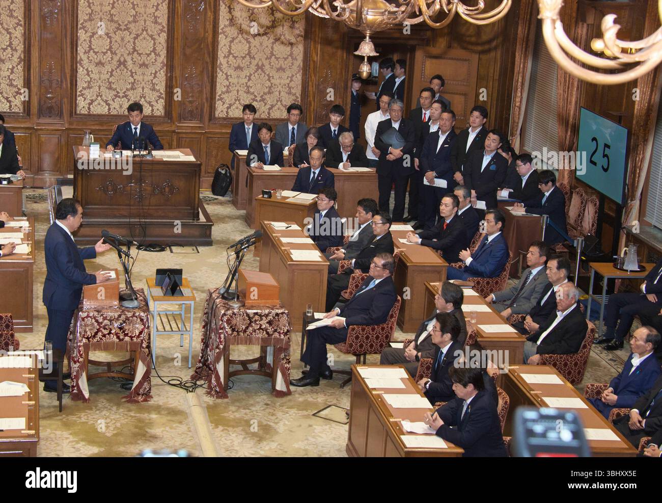 Constitutional Democratic Party of Japan leader Yoshihiko Noda (L ...